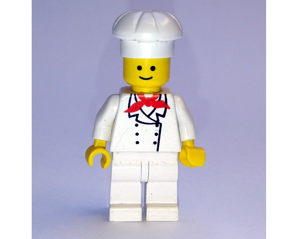 LEGO Set fig-008855 Chef, Red Neckerchief, White Legs (3626a Head ...