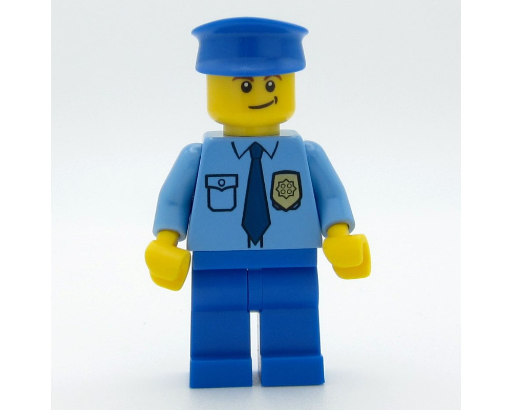 LEGO Set fig-008864 Policeman, Medium Blue Shirt with Badge and Tie ...