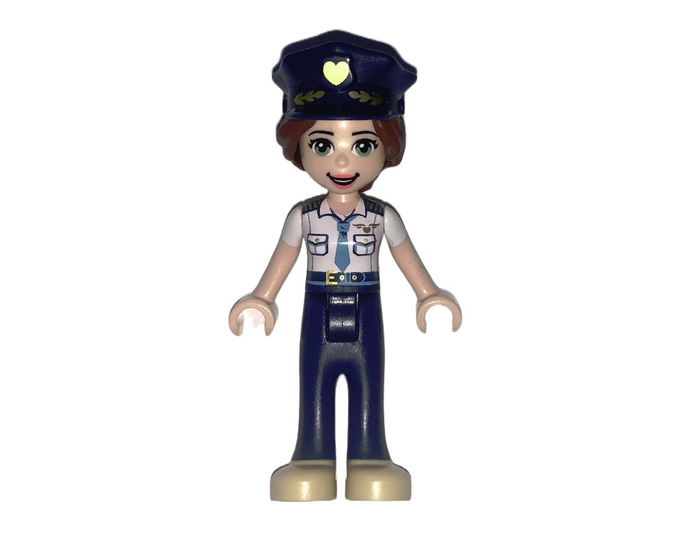 LEGO Set fig-008972 Ashley - White Shirt, Dark Blue Trousers, Dark Blue ...