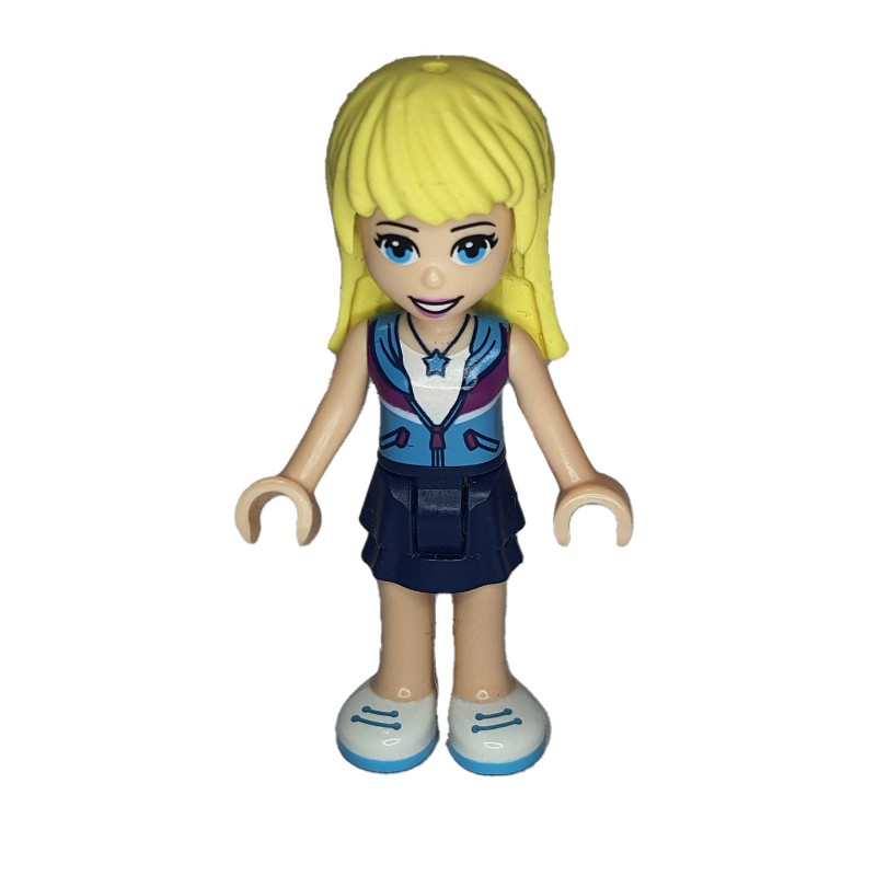LEGO Set fig-008981 Stephanie - Medium Azure Jacket, Dark Blue Skirt ...