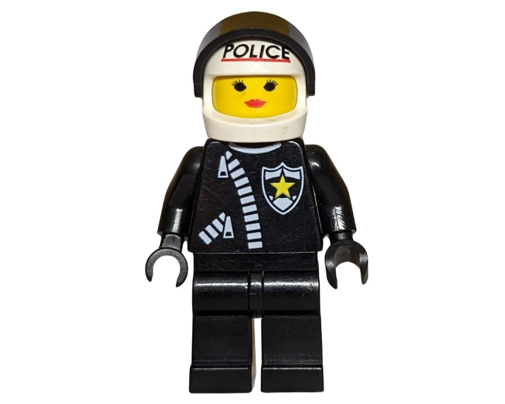 LEGO Set fig-009054 Paula - Policewoman, Black Jacket with Zipper and ...