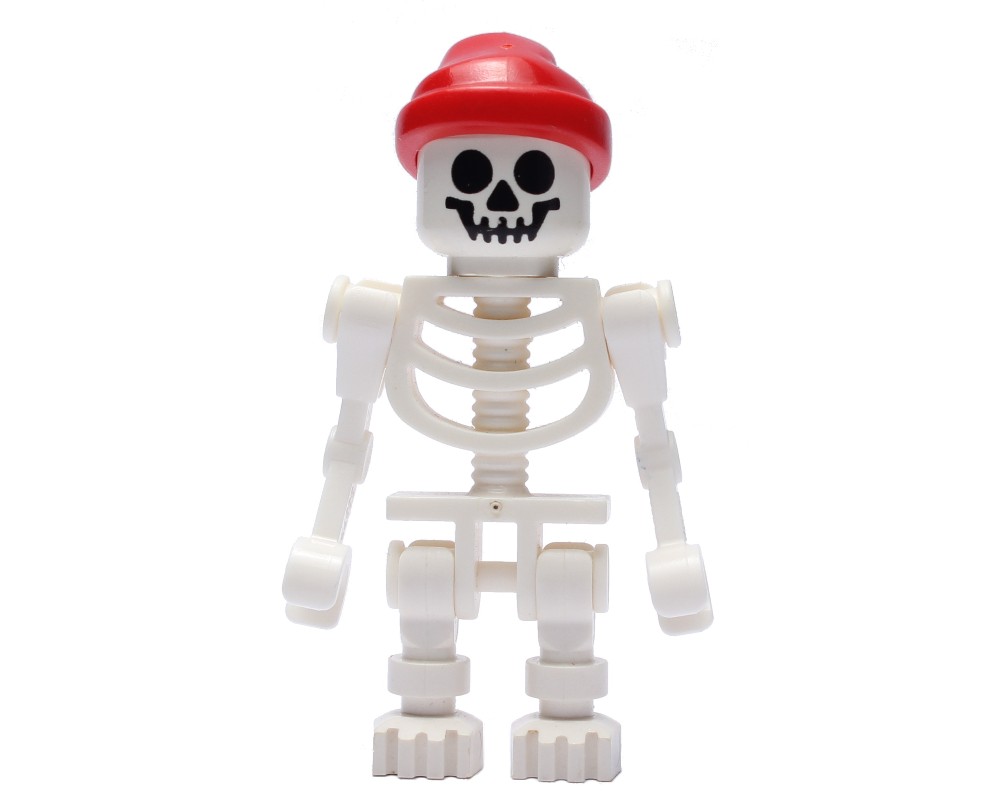 LEGO Set fig-009104 Skeleton, Standard Face, Red Bandana Hat, Bent ...