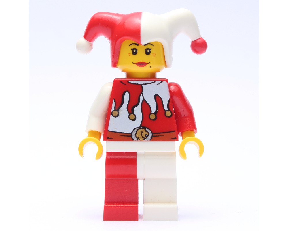 LEGO Set fig-009109 Jester, Woman, Red and White | Rebrickable - Build ...