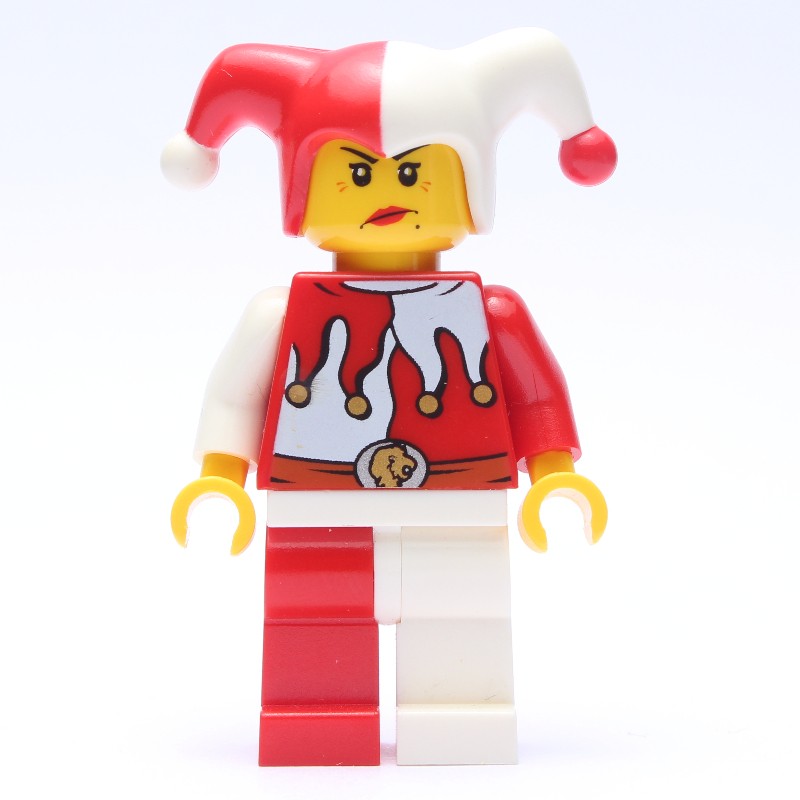 LEGO Set fig-009109 Jester, Woman, Red and White | Rebrickable - Build ...
