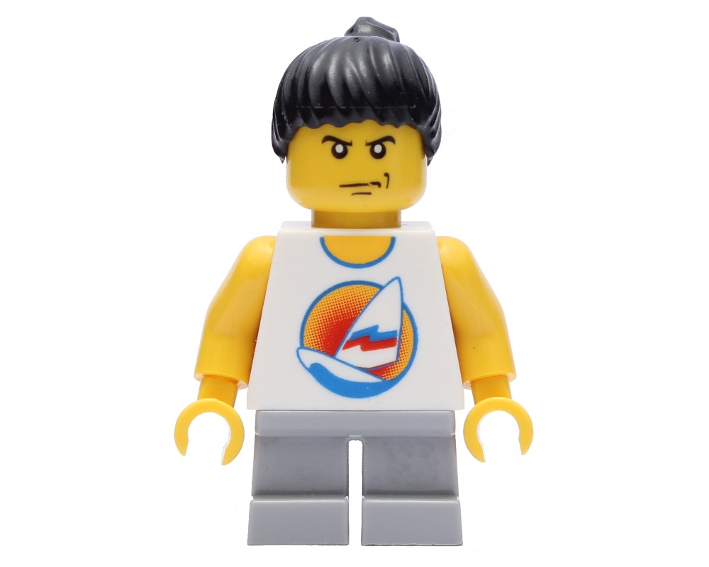 LEGO Set fig-009201 Kid - White Torso, Light Blush Grey Legs, Black ...