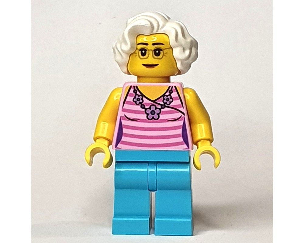 LEGO Set fig-009217 Bright Pink, Medium Azure, White Hair | Rebrickable ...
