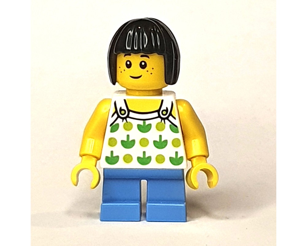 LEGO Set fig-009218 Kid - White Torso, Medium Blue Legs, Black Hair ...