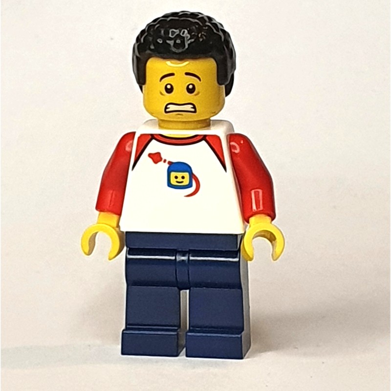 LEGO Set fig-009219 White Torso, Dark Blue Legs, Black Hair ...