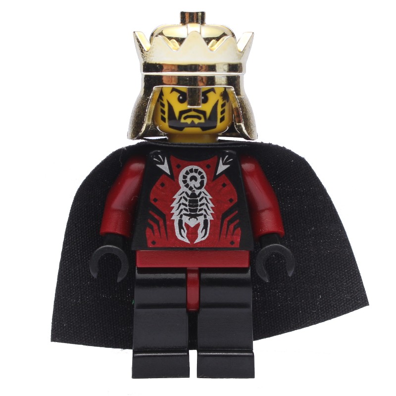 LEGO Set fig-009251 King, Dark Red Armor, Black Cape, Gold Crown ...