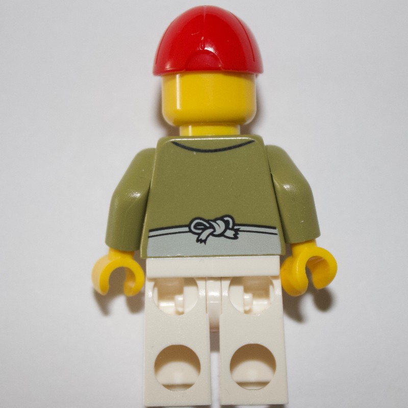 LEGO Set fig-009271 Olive Green Torso, White Legs, Red Cap ...