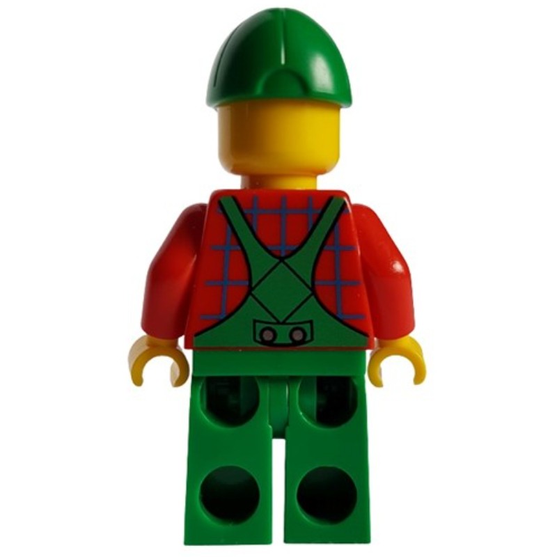 LEGO Set fig-009288 Man, Green Overalls over Red Shirt, Green Cap ...