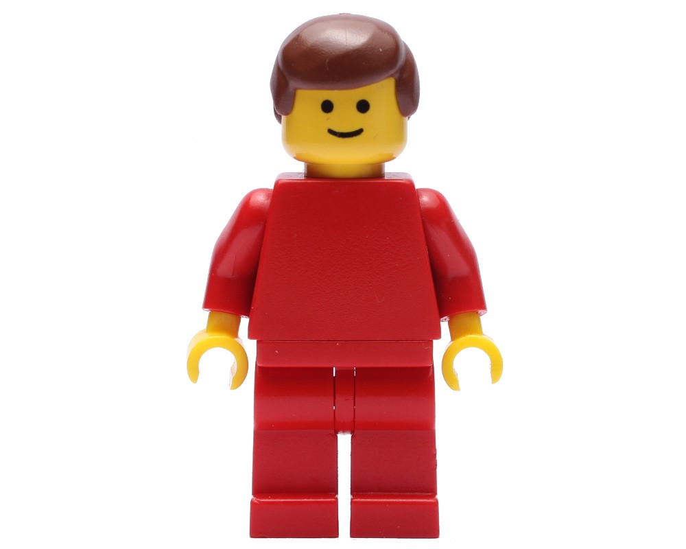 LEGO Set fig-009305 Red Torso, Red Legs, Reddish Brown Hair ...