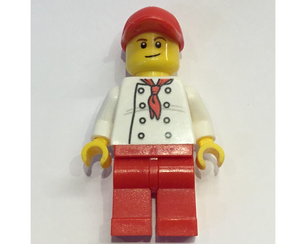 LEGO Set fig-009434 Chef, Red Neckerchief, Red Legs, Red Cap ...