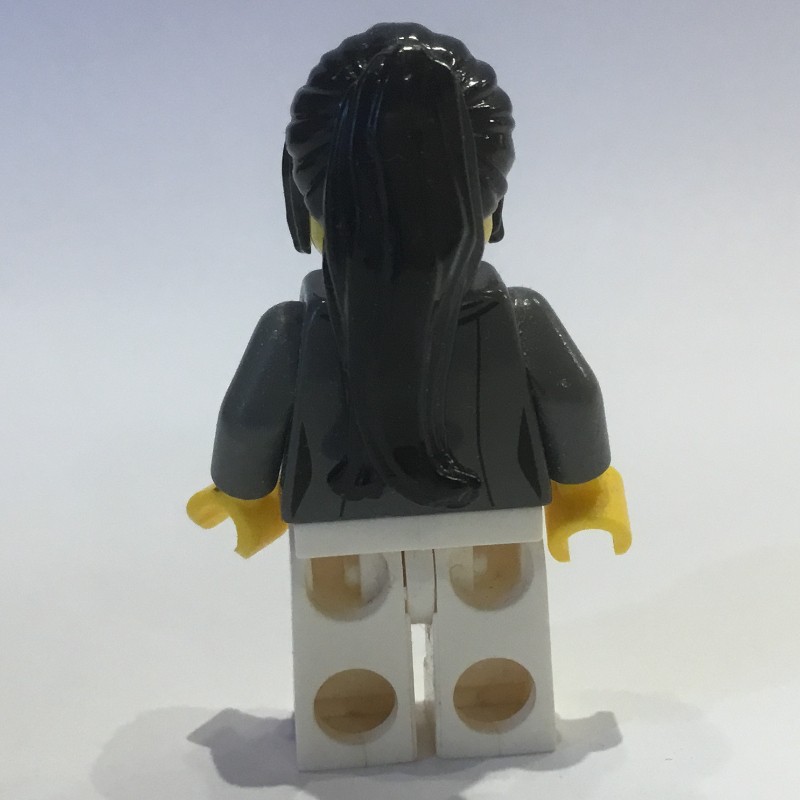 LEGO Set fig-009442 Woman, Dark Bluish Gray Jacket with Magenta Scarf ...