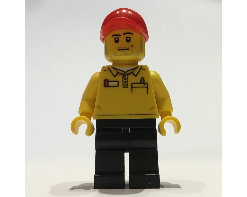 LEGO Set fig-009443 LEGO Store Employee, LEGO Logo on Back, Red Cap ...