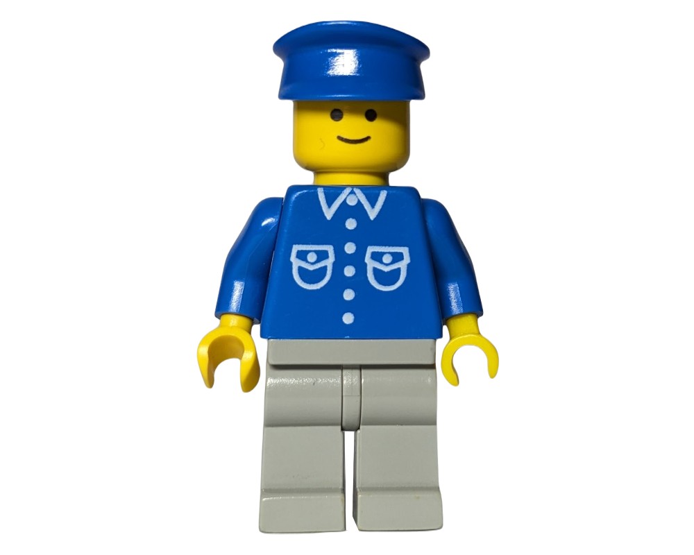 LEGO Set fig-009475 Blue Torso, Light Grey Legs, Blue Hat | Rebrickable ...