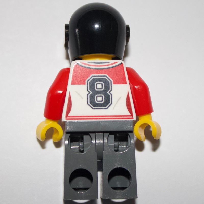 LEGO Set fig-009562 Woman, Red and White Letterman Jacket, Dark Bluish ...