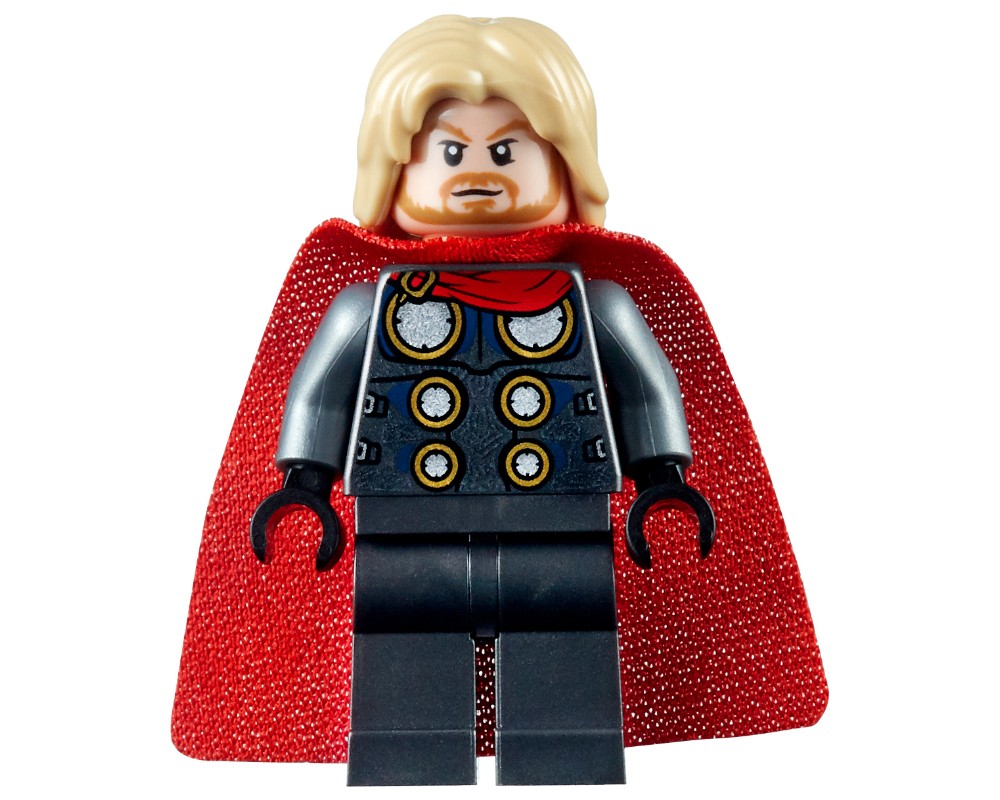 LEGO Set fig-009582 Thor, Red Cape, Tan Hair | Rebrickable - Build with ...