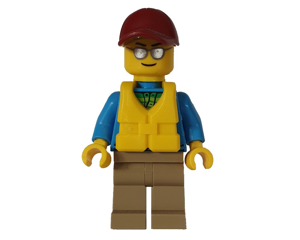 LEGO Set fig-009586 Man, Open Dark Azure Hoodie over Lime Shirt, Dark ...