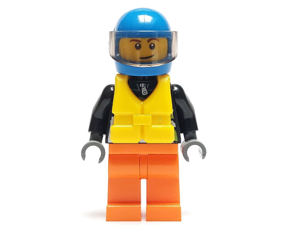 LEGO Set fig-009590 Racer, Black Jacket with Extreme Team Logo, Orange ...