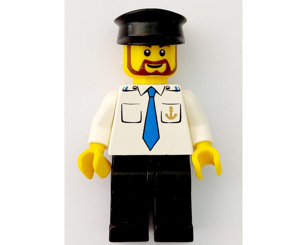 LEGO Set fig-009597 Ship Captain, White Shirt with Anchor and Tie ...
