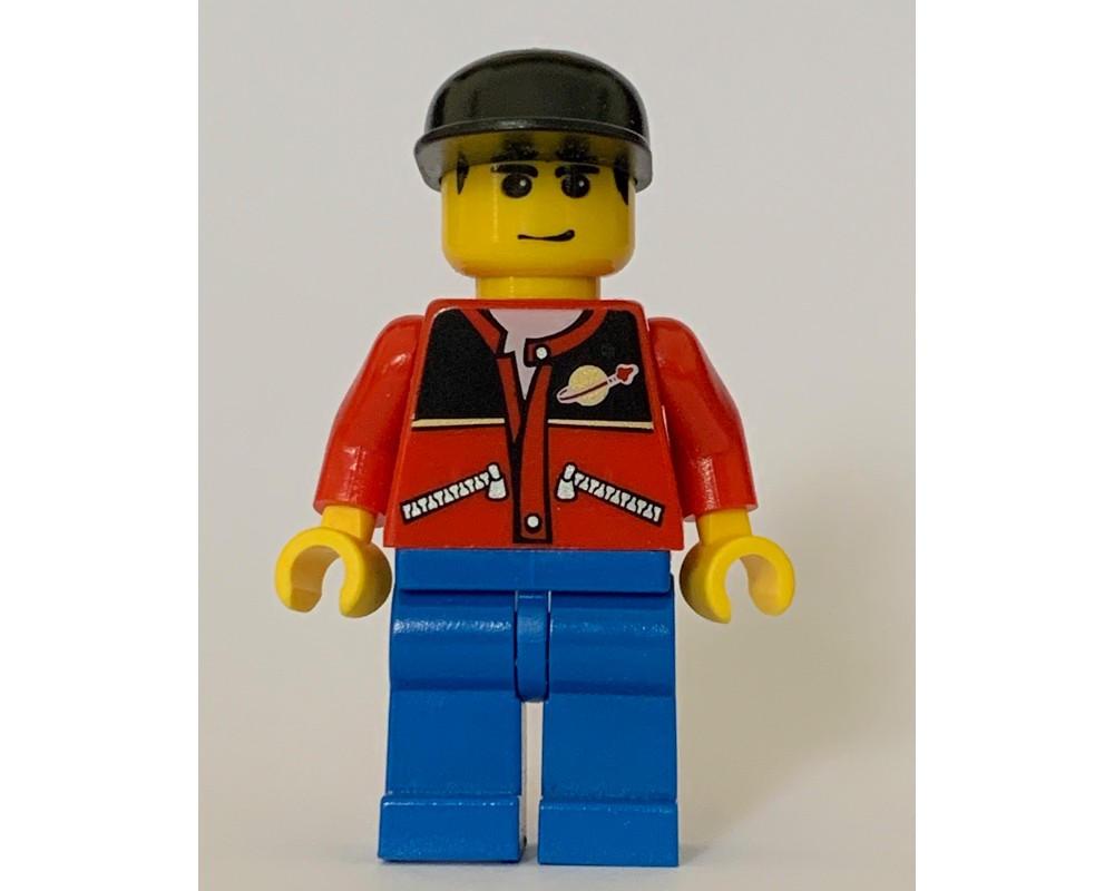 LEGO Set fig-009625 Man, Red Jacket with Classic Space Logo, Black Cap ...