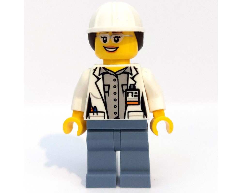 LEGO Set fig-009731 Volcano Explorer Scientist, Woman, Open White Lab ...