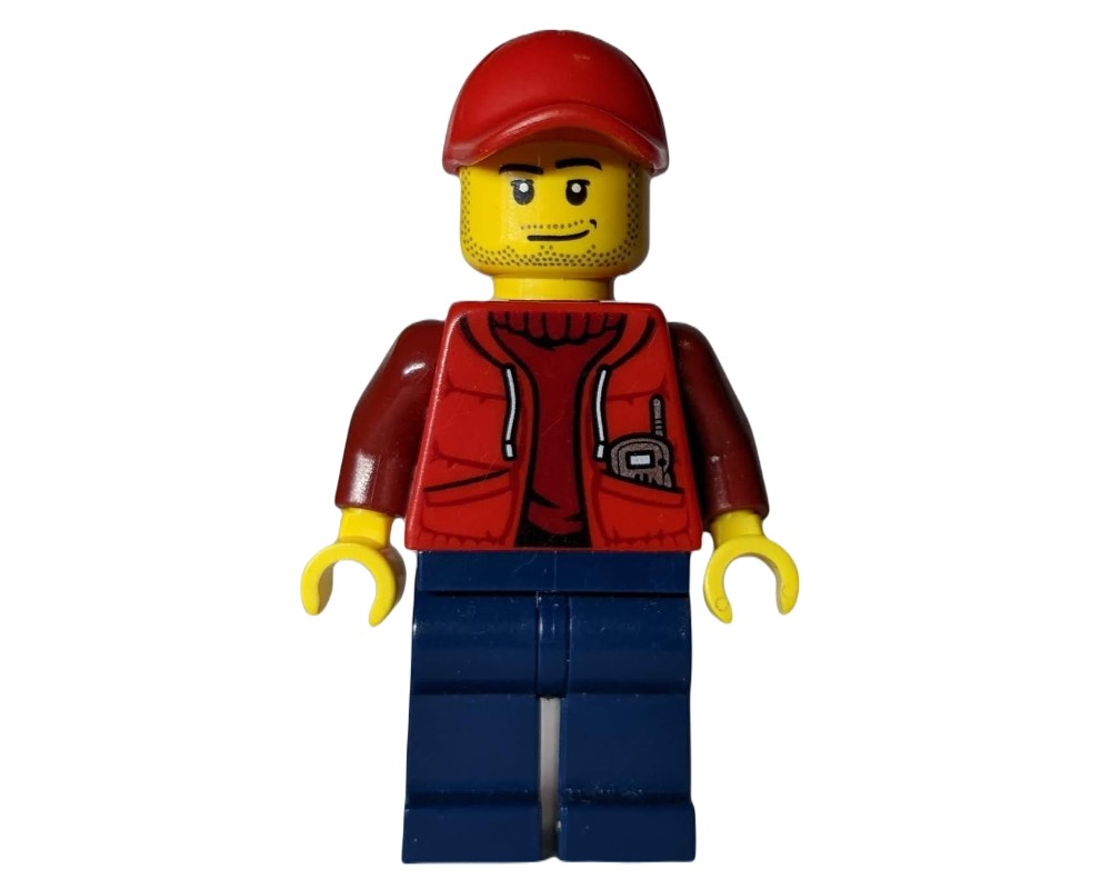 LEGO Set fig-009747 Marine Explorer, Open Red Jacket over Dark Red ...