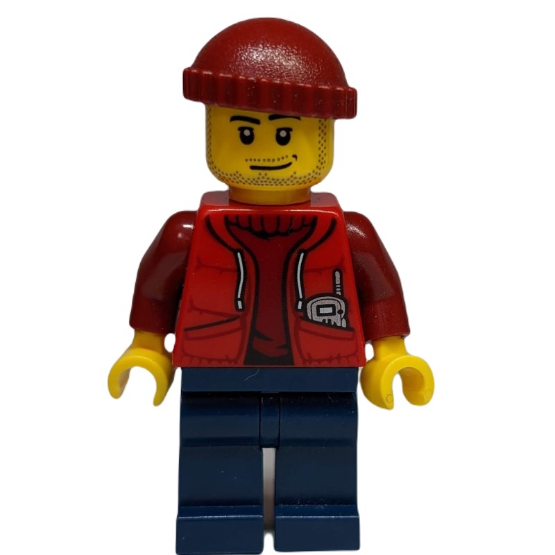 LEGO Set fig-009752 Marine Explorer, Open Red Jacket over Dark Red ...