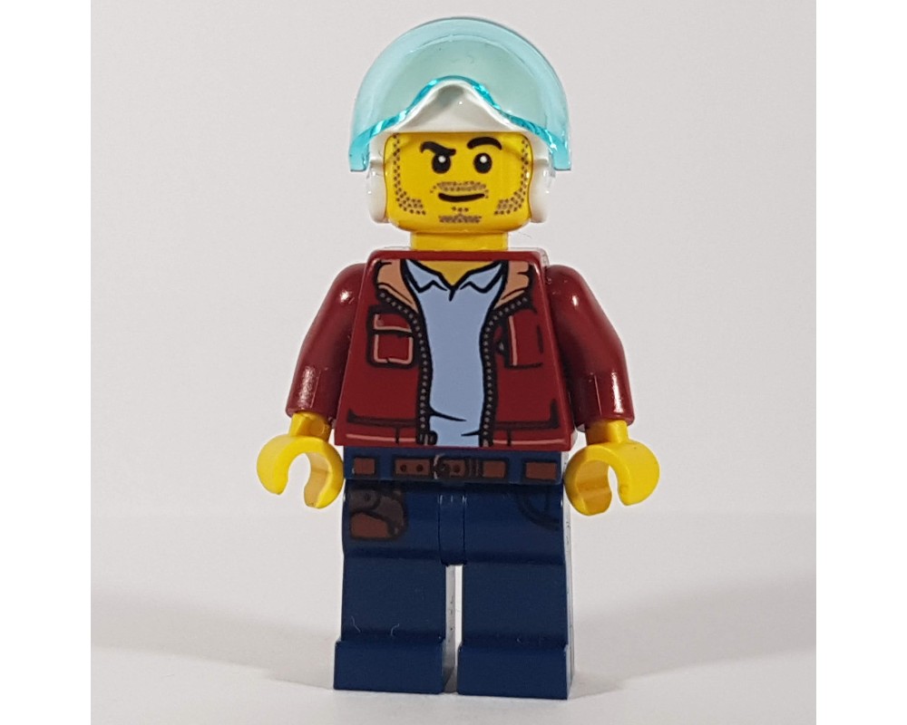 LEGO Set fig-009760 Marine Explorer, Open Dark Red Jacket, Dark Blue ...