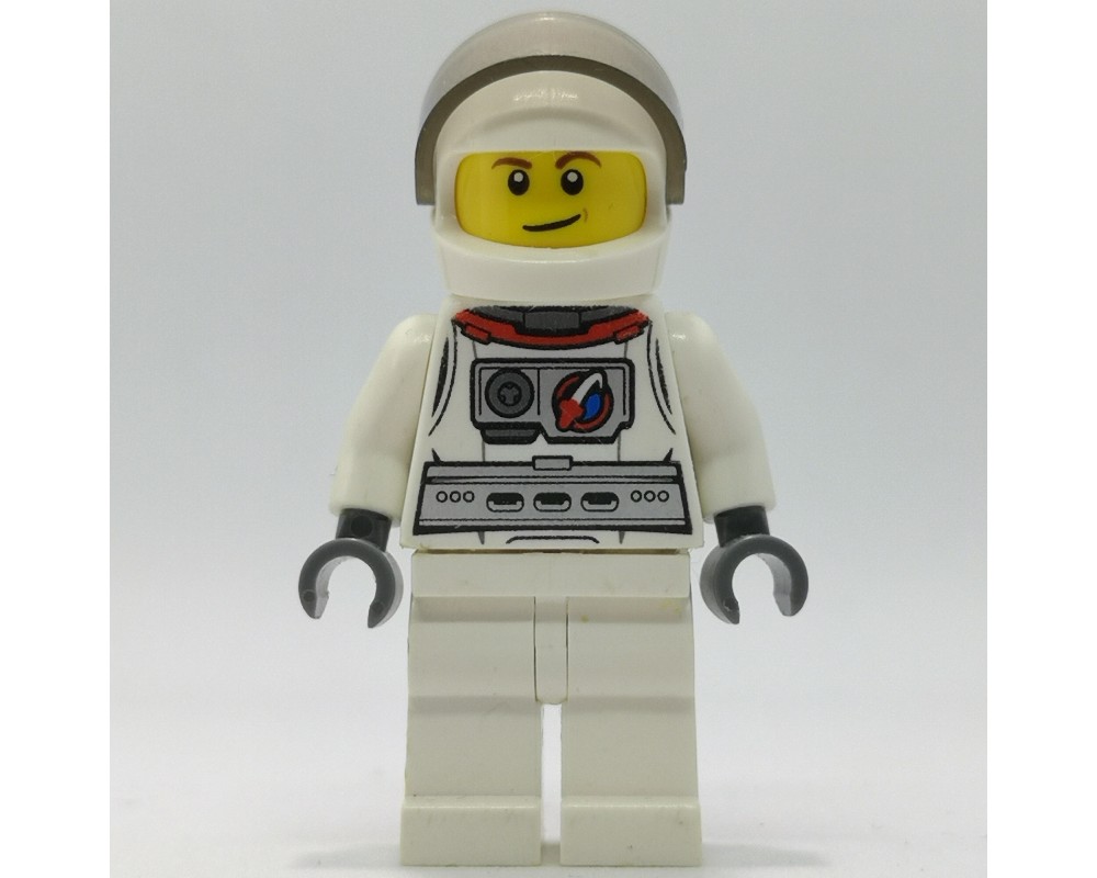 LEGO Set fig-009777 Test Pilot, White Astronaut Suit, White Helmet with ...
