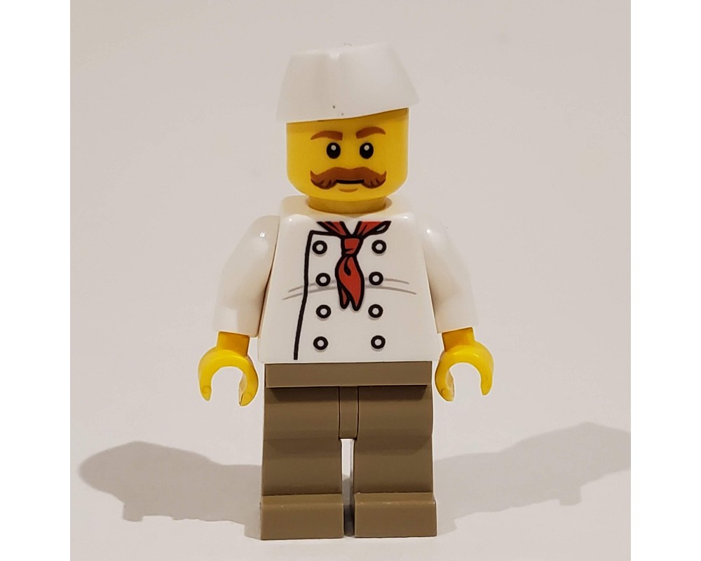 LEGO Set fig-009786 Chef, Red Neckerchief, Dark Tan Legs, Butchers Hat ...