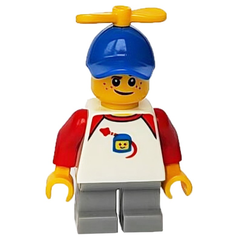 LEGO Set fig-009792 Boy, Classic Spaceman on Shirt, Short Light Bluish ...