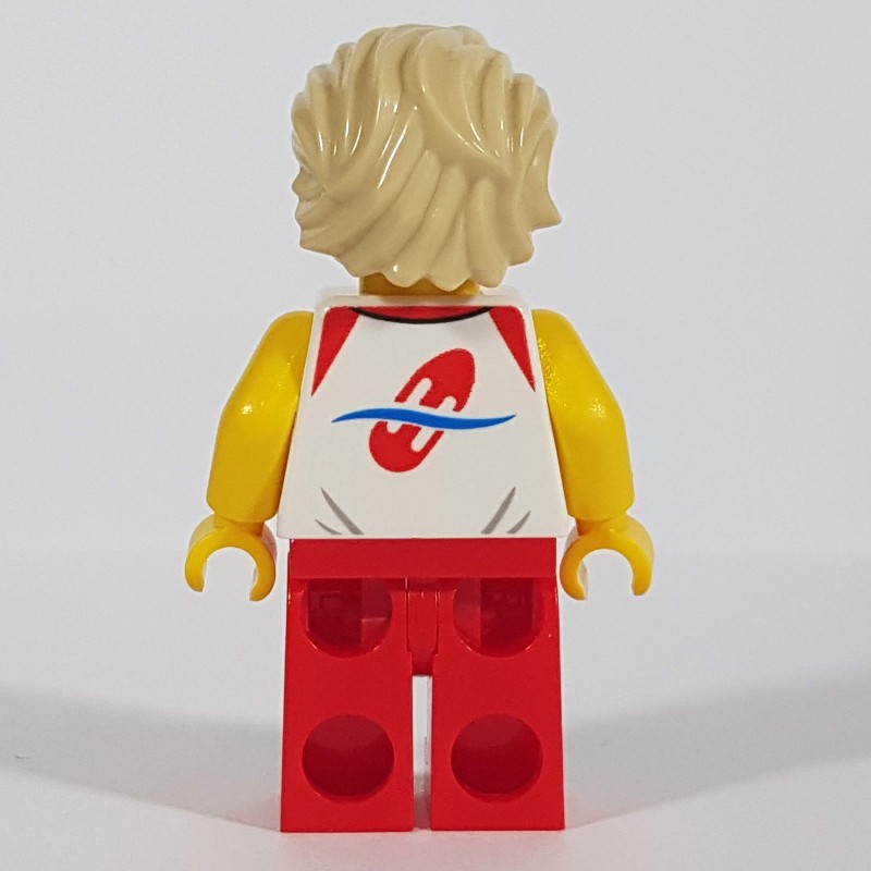 LEGO Set fig-009811 Lifeguard, White Polo Shirt with Whistle, Red Legs ...