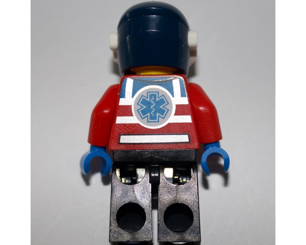 LEGO Set fig-009835 Paramedic, Red Jacket with Star of Life, Dark Blue ...
