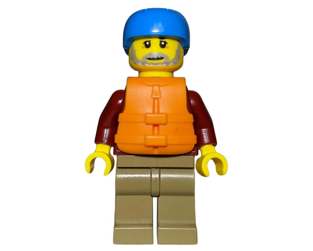 LEGO Set fig-009842 Man, Open Dark Red Jacket, Dark Tan Legs, Dark ...