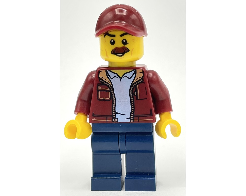 LEGO Set fig-009865 Man, Open Dark Red Jacket, Dark Blue Legs, Dark Red ...