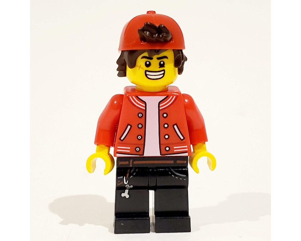LEGO Set fig-009871 Jack Davids, Red Jacket with Backwards Red Cap ...
