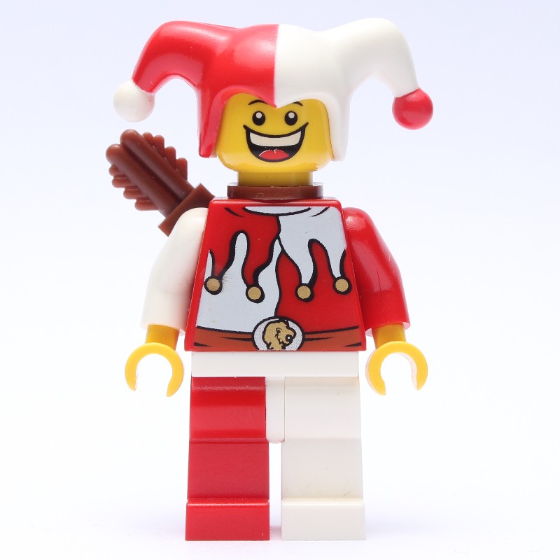 LEGO Set fig-009889 Jester, Red and White, Quiver | Rebrickable - Build ...