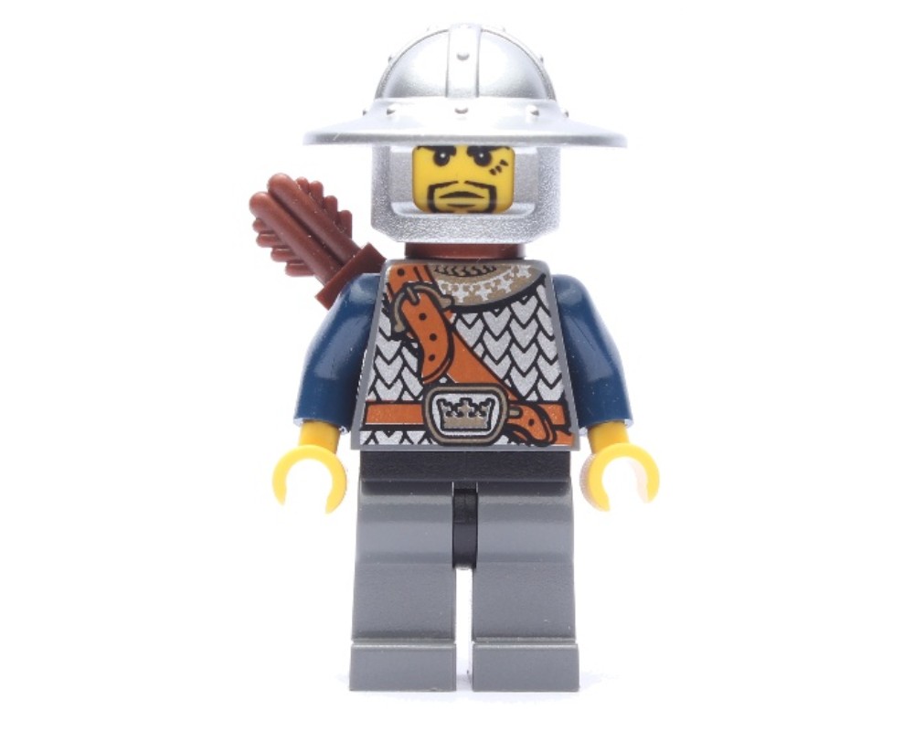 LEGO Set fig-009927 Knight, Archer with Wide Brim Helmet, Quiver, Beard ...
