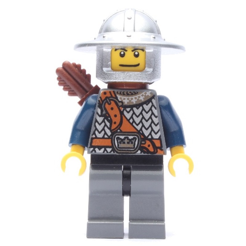 LEGO Set fig-009928 Knight, Archer with Wide Brim Helmet, Quiver ...