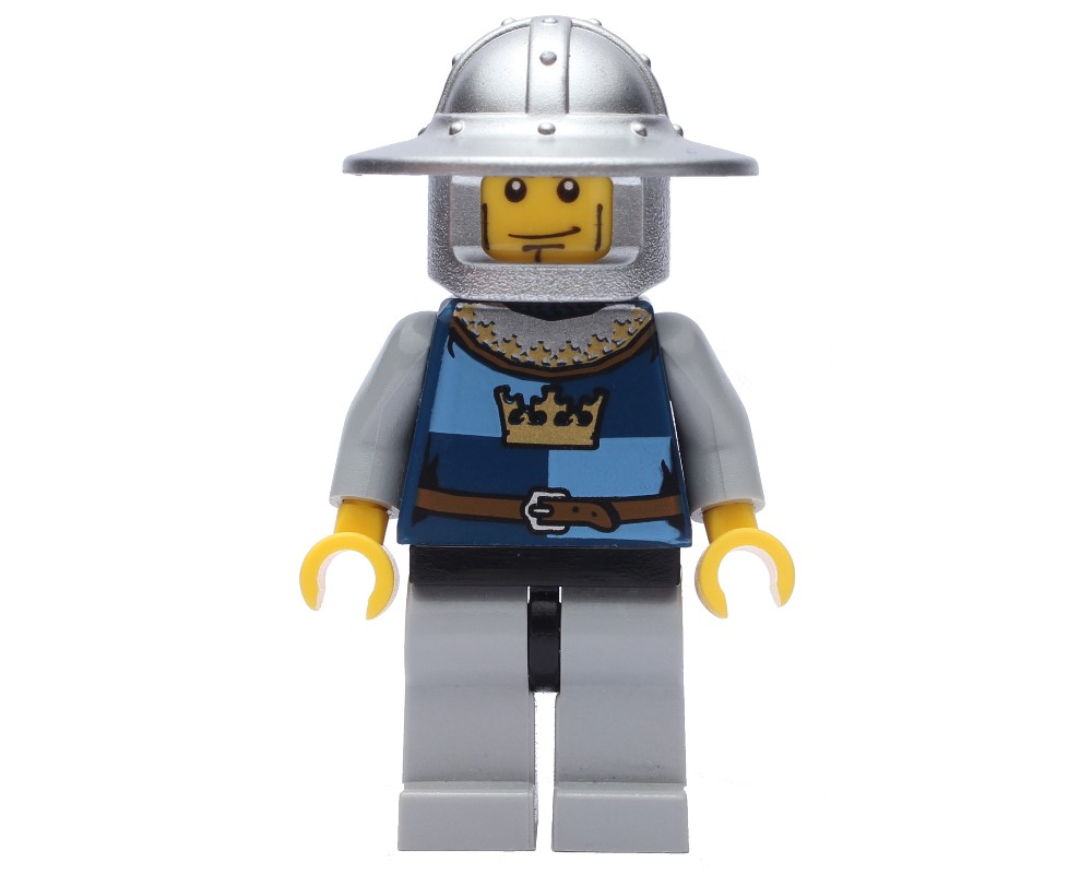 LEGO Set fig-009942 Knight, Dark Blue, Wide Brim Helmet, Cheek Lines ...
