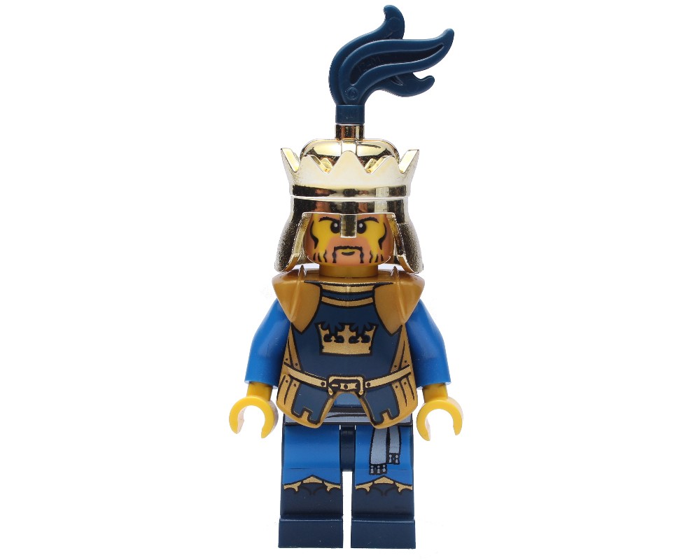LEGO Set fig-009943 King, Dark Blue, Gold Armor and Crown with Dark ...