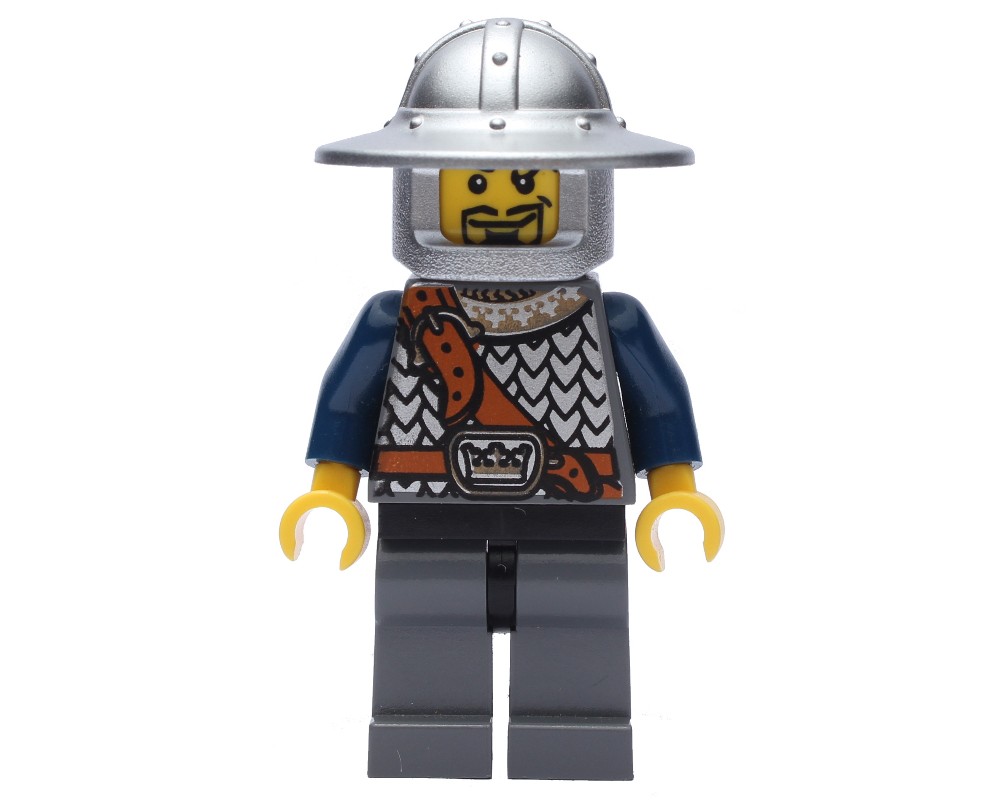 LEGO Set fig-009948 Knight, Dark Blue, Wide Brim Helmet, Goatee Beard ...