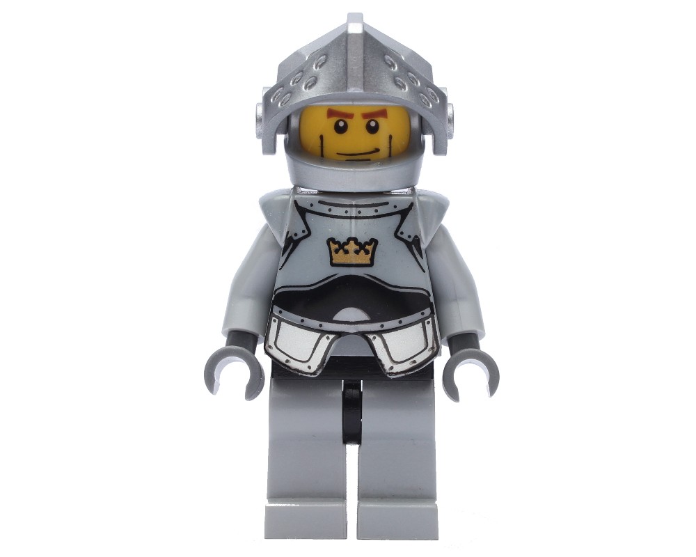 LEGO Set fig-009967 Knight, Gray, Armor, Helmet with Visor, Cheek Lines ...