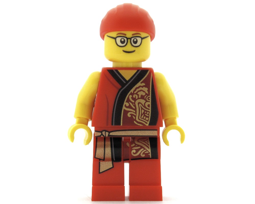 LEGO Set fig-009982 Man, Red Robe with Gold Sash Belt, Red Bandanna ...