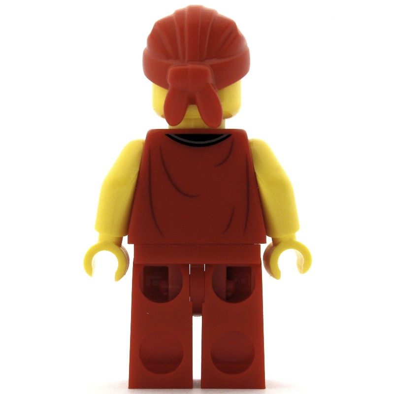LEGO Set fig-009982 Man, Red Robe with Gold Sash Belt, Red Bandanna ...