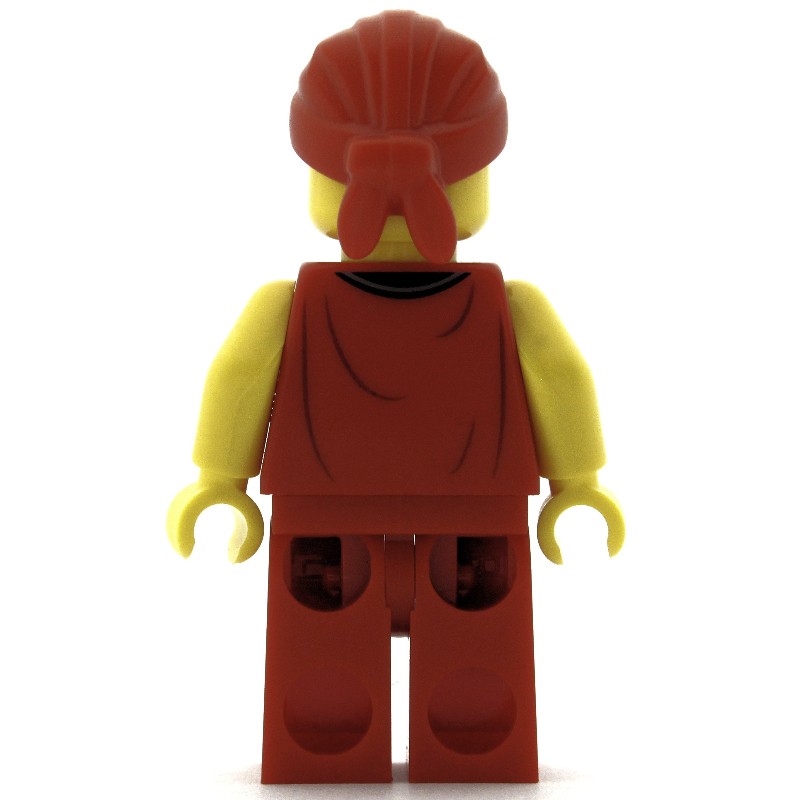 LEGO Set fig-009984 Man, Red Robe with Gold Sash Belt, Red Bandanna ...
