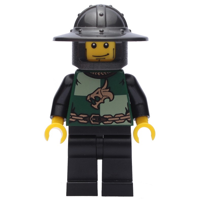 LEGO Set fig-010076 Dragon Knight, Dark Green, Wide Brim Helmet ...