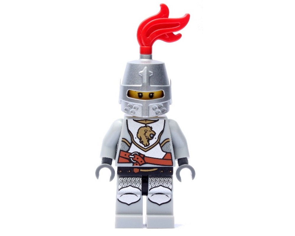 LEGO Set fig-010085 Lion Knight, Helmet with Red Plume | Rebrickable ...